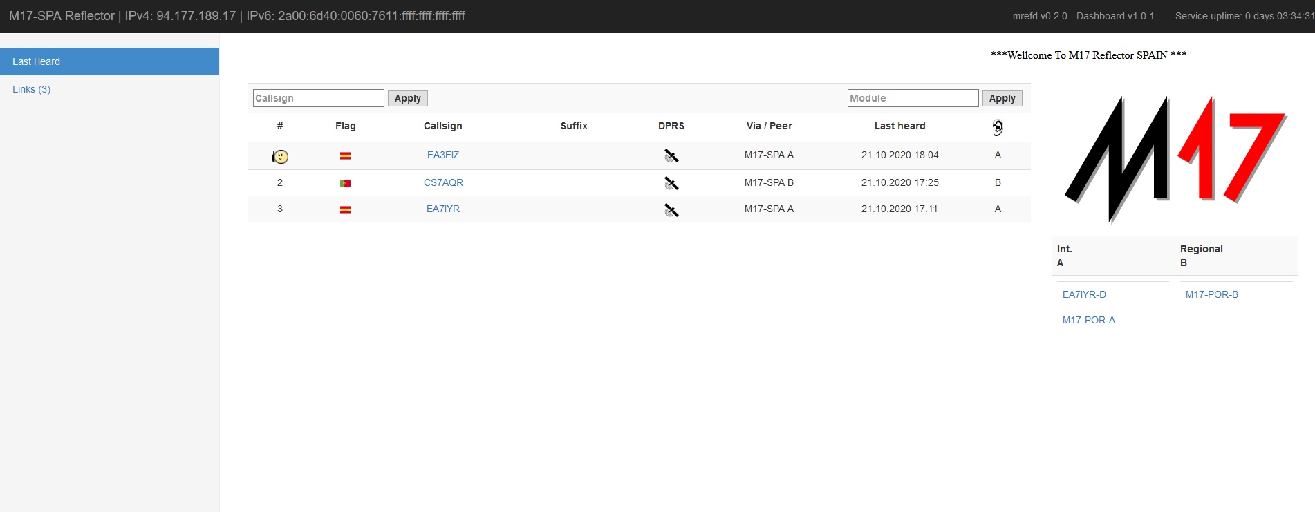 Crear Un M17 Reflector – Xreflector World Wide Servers